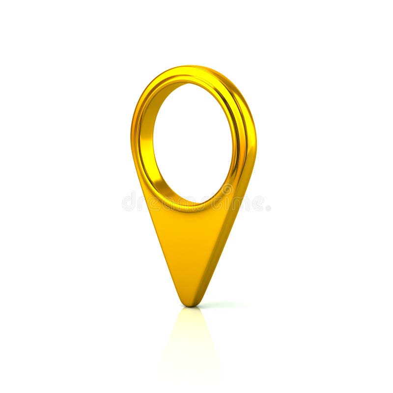 Golden Pointer Pin Icon for Map. 3D Render Illustration Stock ... Golden Pointer Pin Icon for Map. 3D Render Illustration Stock ...