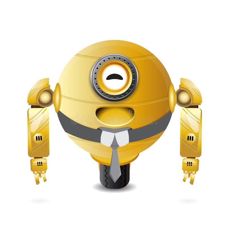 Round Robot stock illustration. Illustration of head - 12797147