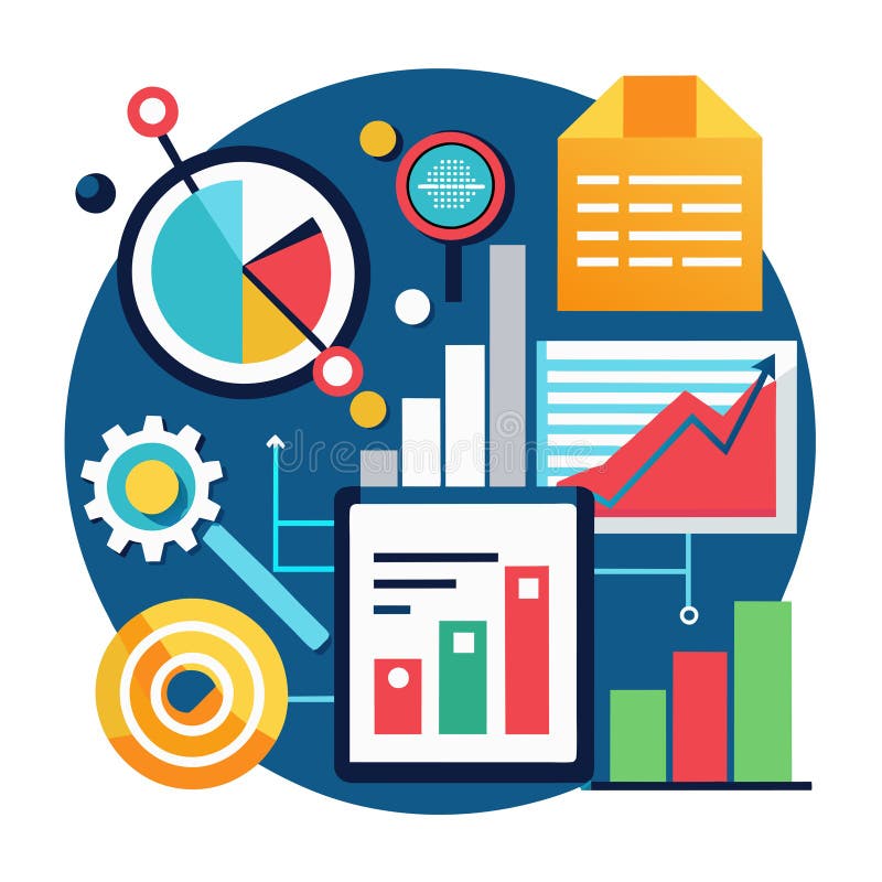 Round Graphic Business Statistics Analysis Study Stock Image ...