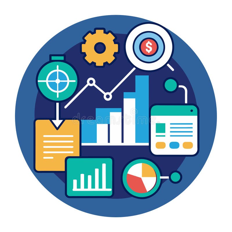 Round Graphic Business Statistics Analysis Study Stock Photo ...