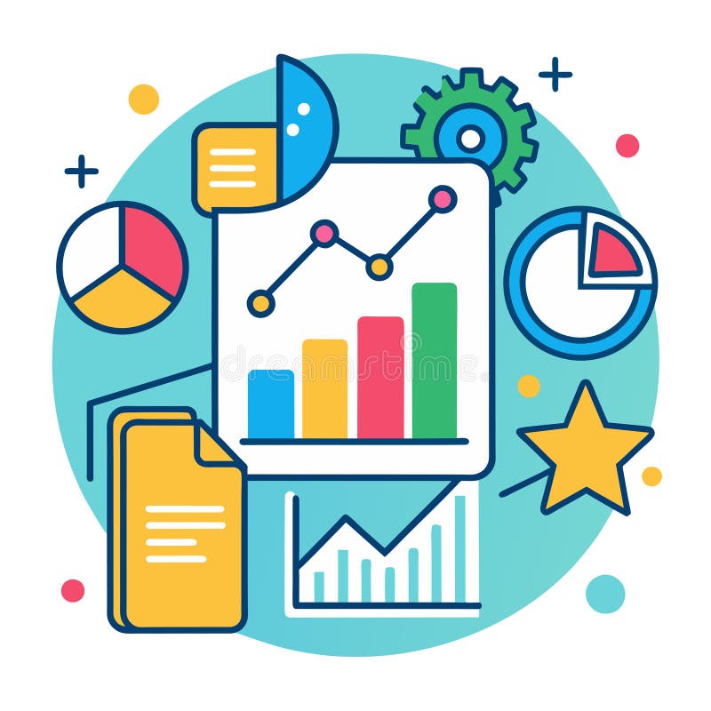 Round Graphic Business Statistics Analysis Study Stock Image ...