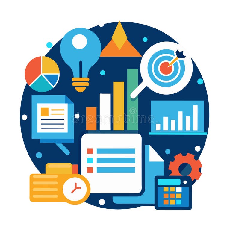 Round Graphic Business Statistics Analysis Study Stock Photo ...