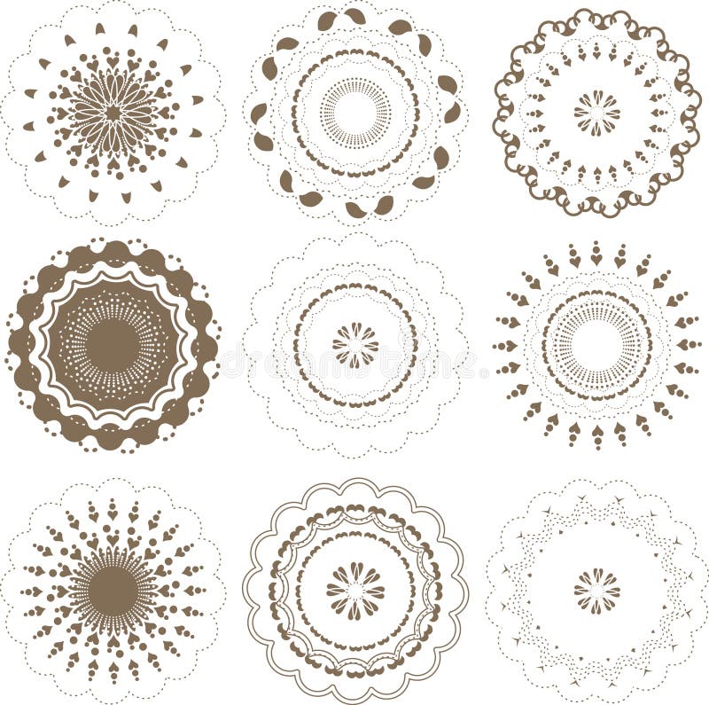Round graphic elements set stock vector. Illustration of elements - 9013286