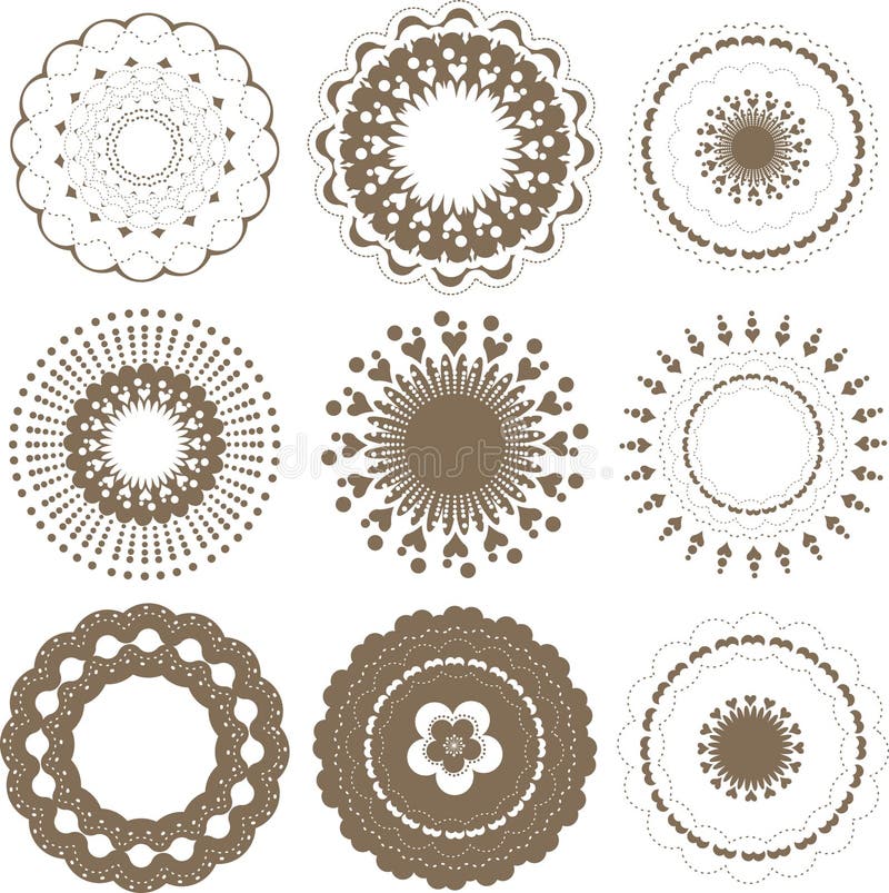 Round graphic elements set stock vector. Illustration of design - 9013291