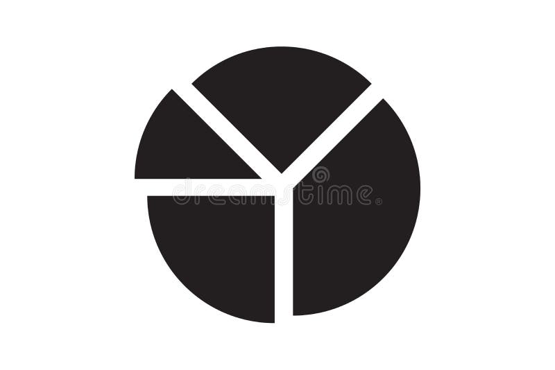 Round Graphic Fraction Circle Shape Vector Element. Geometric Diagram ...