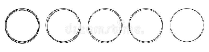 Round Gray Frames. Set of Silver Round Frames on a White Background ...