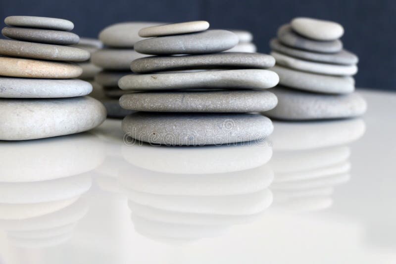 Round Gray Stones on a White Background Stock Photo - Image of white ...