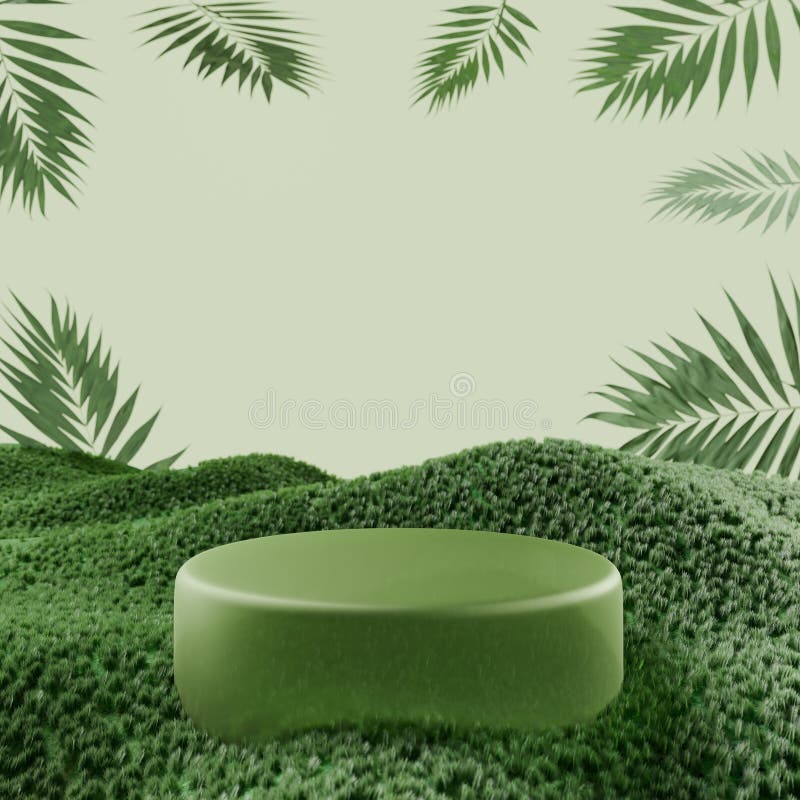 Round Green Soap is Placed on a Smooth Surface Against a Backdrop of ...