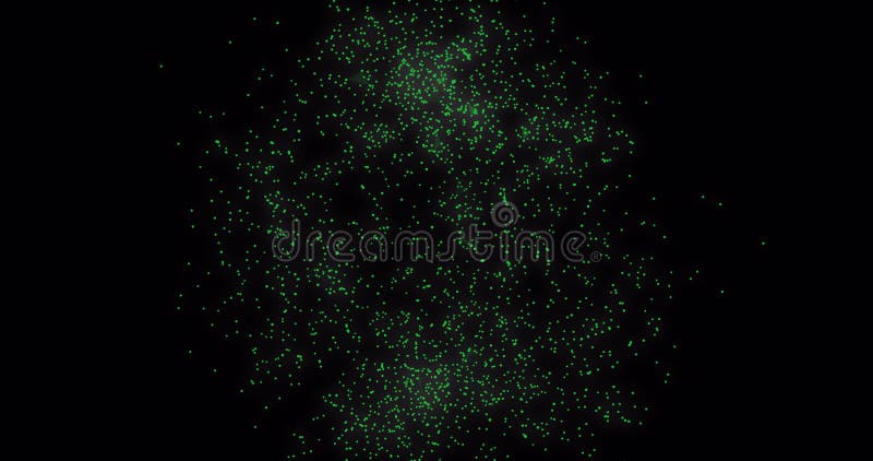 Green Round Sphere Circle, from Lines of Dots and Triangles, Breaks Up ...