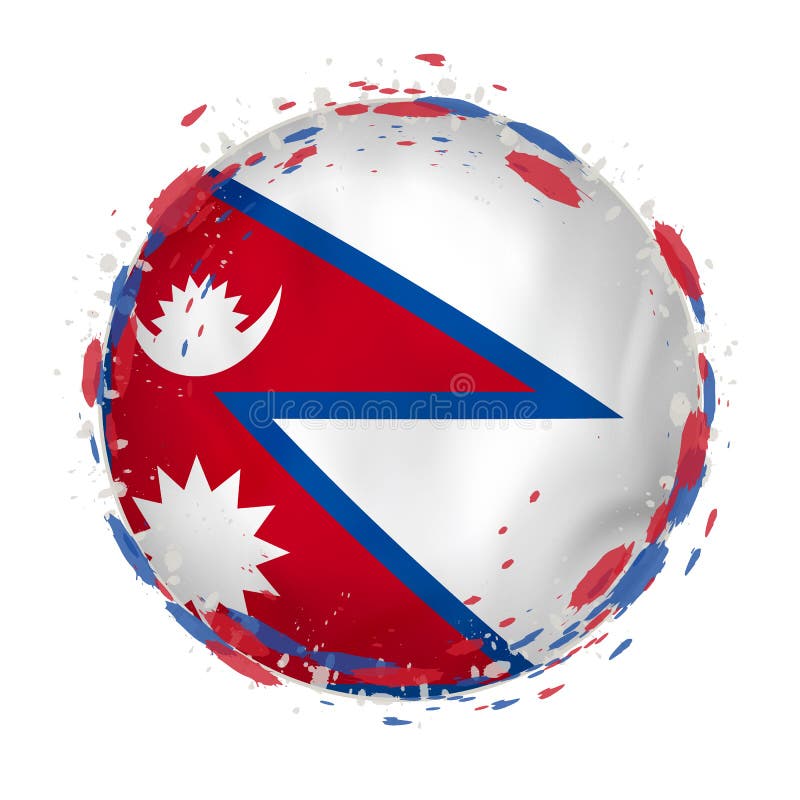 Nepal Round Flag Seamless Pattern. Nepalese Background. Vector Circle ... Nepal Round Flag Seamless Pattern. Nepalese Background. Vector Circle ...