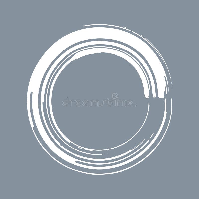 Artistic Round Paint Stroke Stock Vector - Illustration of shape ...