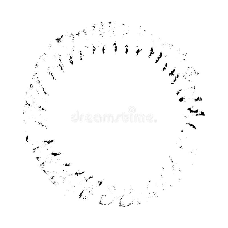 Round Grunge Shape Texture, Rough Circle Stamp, Black Paint Ring Frame ...