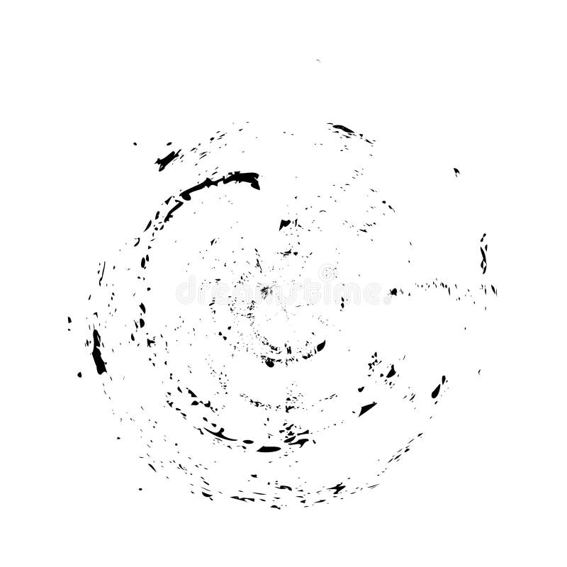 Round Grunge Shape Texture, Rough Circle Stamp, Black Paint Ring Frame ...