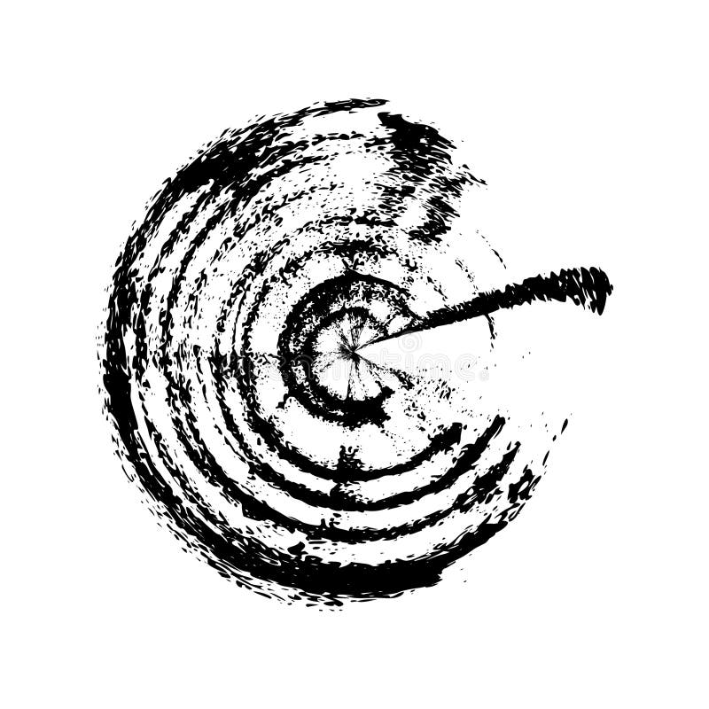 Round Grunge Shape Texture, Rough Circle Stamp, Black Paint Ring Frame ...