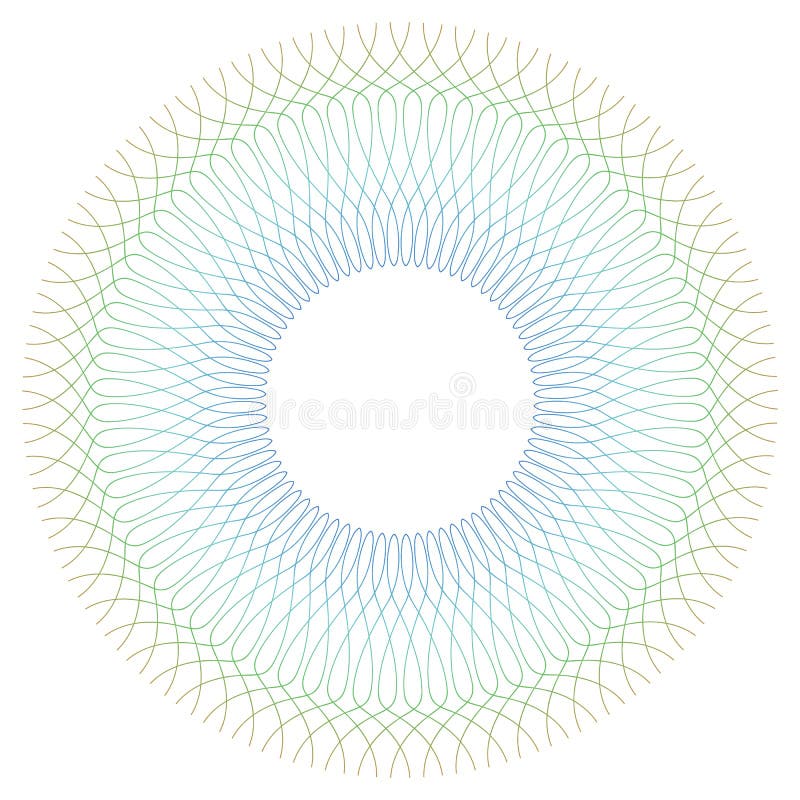 Round Guilloche Pattern stock vector. Illustration of elegant - 95513593