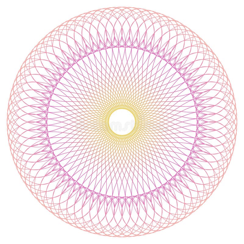Round Guilloche Pattern stock vector. Illustration of pattern - 95513113