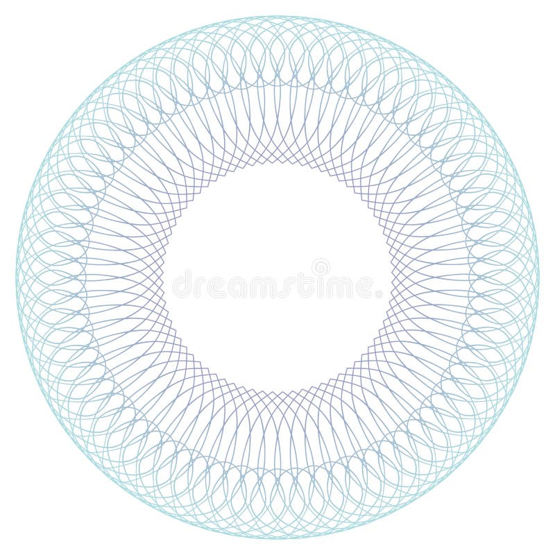 Round Guilloche Pattern stock vector. Illustration of elegant - 95513593