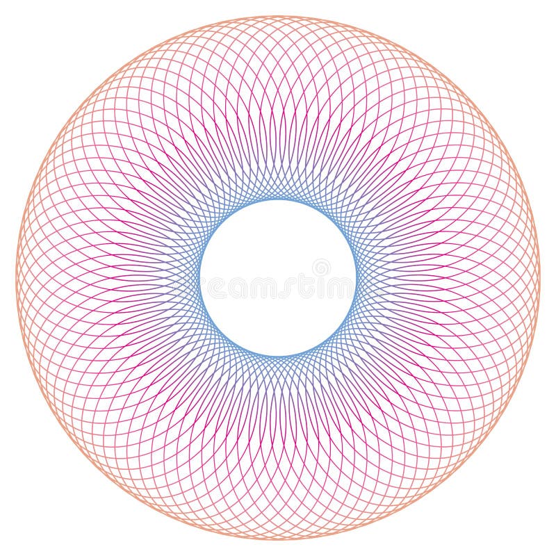 Round Guilloche Pattern stock vector. Illustration of elegant - 95513593
