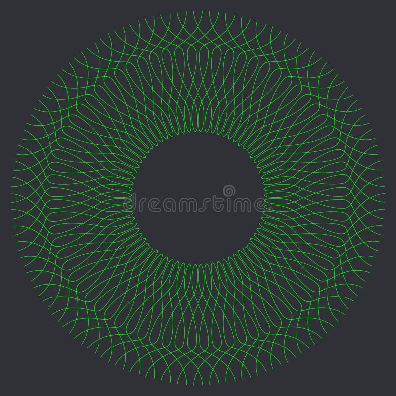 Round Guilloche Pattern stock vector. Illustration of frame - 95513194
