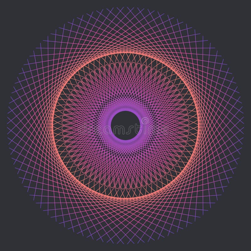 Round Guilloche Pattern stock vector. Illustration of classic - 95513272