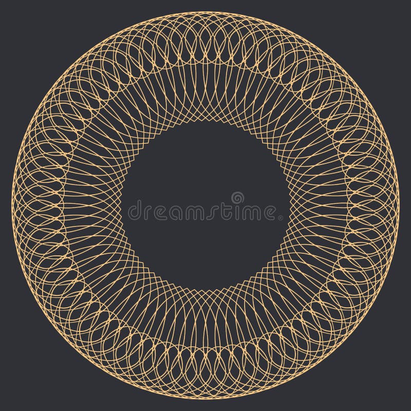 Round Guilloche Pattern stock vector. Illustration of elegant - 95513593