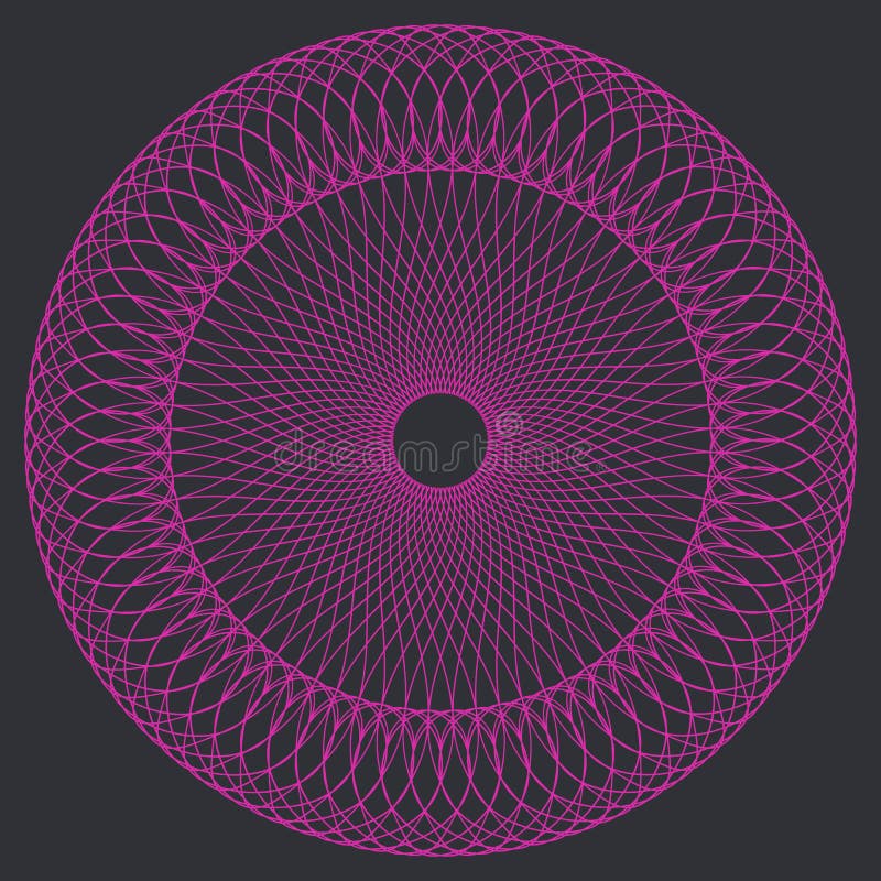 Round Guilloche Pattern stock vector. Illustration of elegant - 95513593