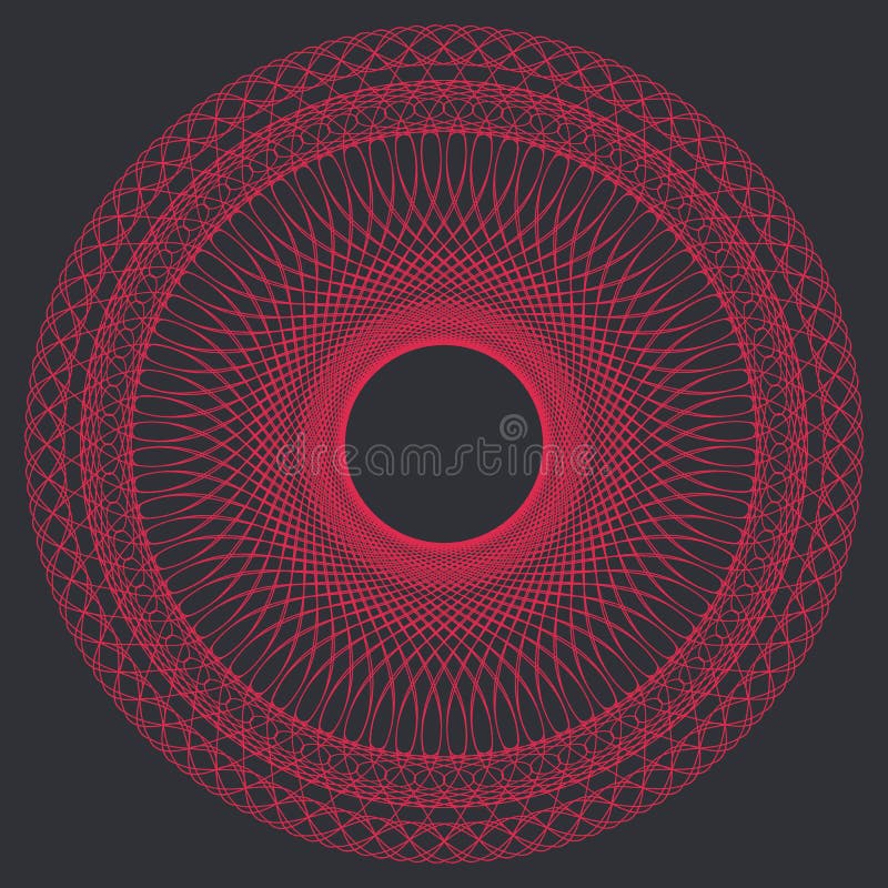 Round Guilloche Pattern stock vector. Illustration of elegant - 95513593