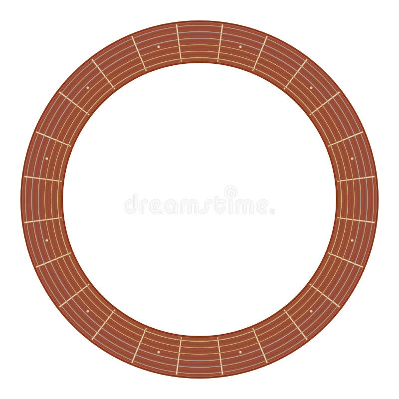 Round Guitar Fretboard Illustration Stock Illustration - Illustration ...