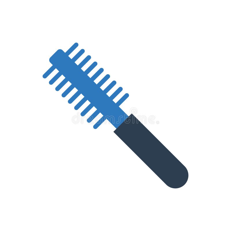 Round Hair Brush Icon stock illustration. Illustration of equipment ...