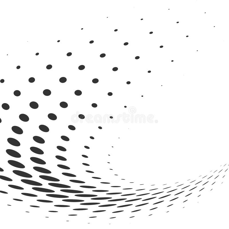 Round Halftone Shape. Dotted Curve Stock Vector - Illustration of curve ...