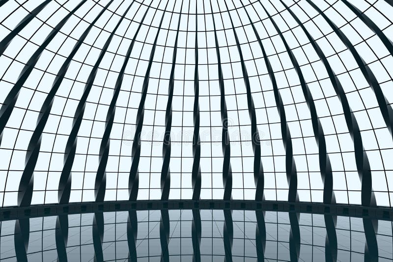 Round Hall Architecture Background, 3d Rendering Stock Illustration ...