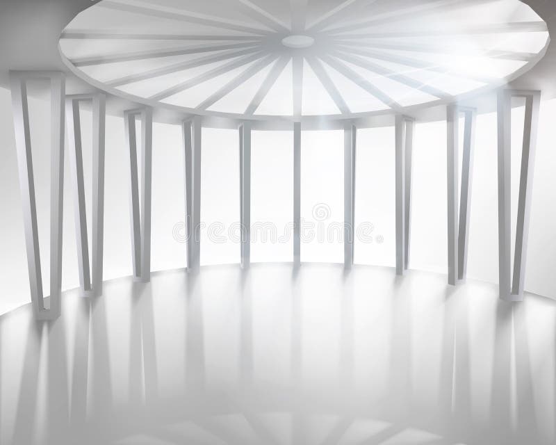 Round Hall. Vector Illustration. Stock Vector - Illustration of floor ...