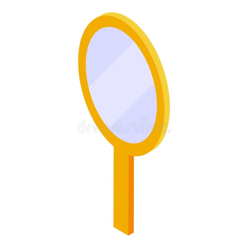Round Hand Mirror with Gold Frame and Handle Reflecting Light in ...
