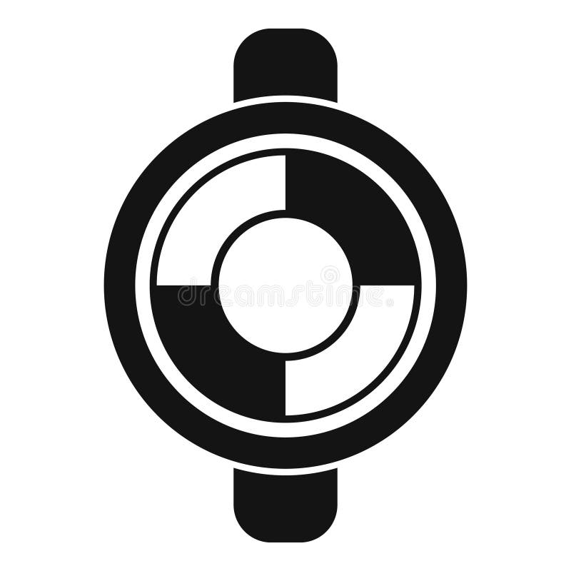 Round Handle Control Button with Three Sections Icon Stock Vector ...