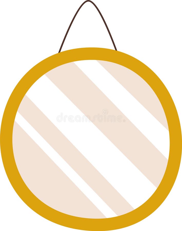 Round Hanging Mirror stock vector. Illustration of floor - 302128575