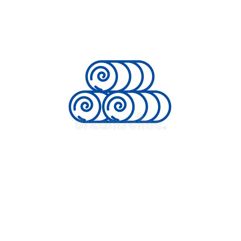 Round Hay Bale Vector Line Icon, Linear Concept, Outline Sign, Symbol ... Round Hay Bale Vector Line Icon, Linear Concept, Outline Sign, Symbol ...