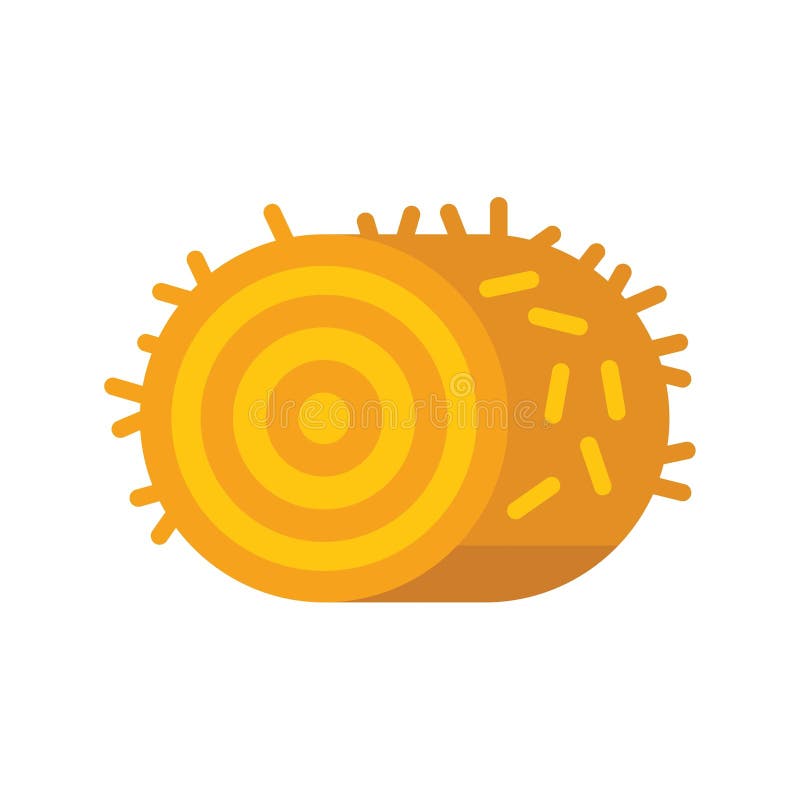 Round Hay Bale Lying on the Ground with Visible Concentric Circles from ...