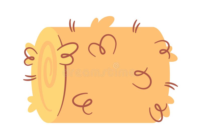 Round Hay Bale Vector Illustration Stock Vector - Illustration of ...