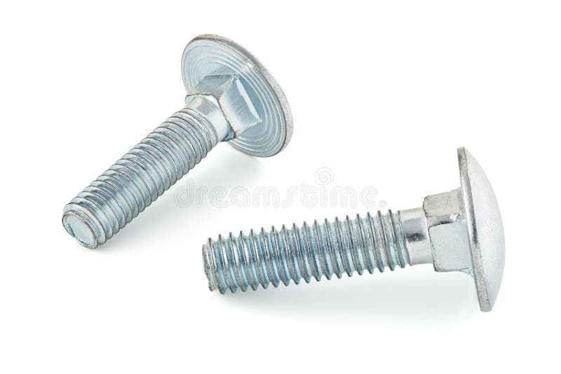 Round Head Square Neck Bolts, Cut Out, Photo Stacking Stock Photo ...