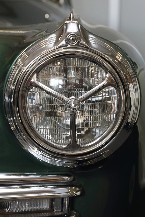 Headlight stock image. Image of oldtimer, chrome, headlight - 131089173
