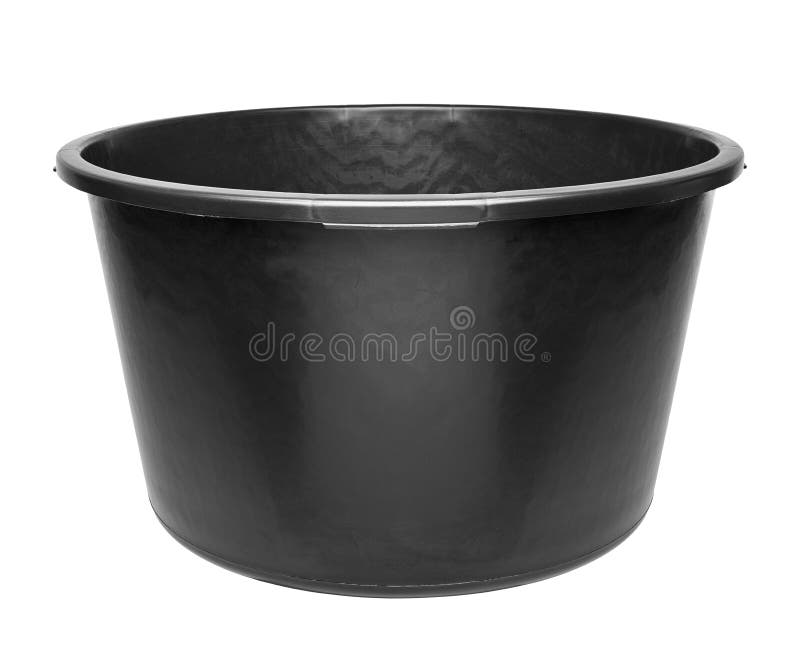 Round Heavy Duty Black Plastic Basin Stock Image - Image of handbasin ...