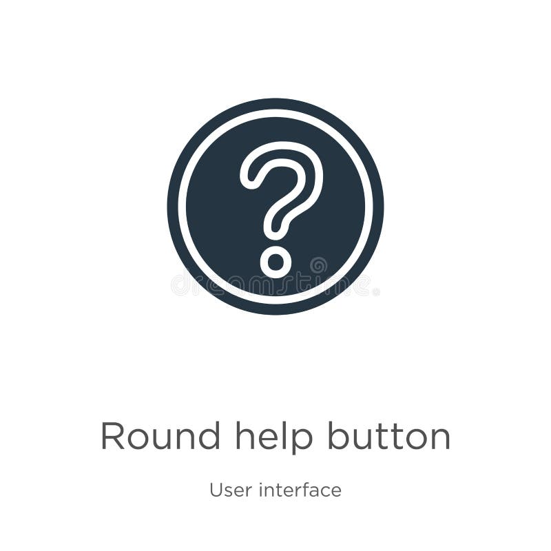 Round Help Button Icon Vector. Trendy Flat Round Help Button Icon from ...