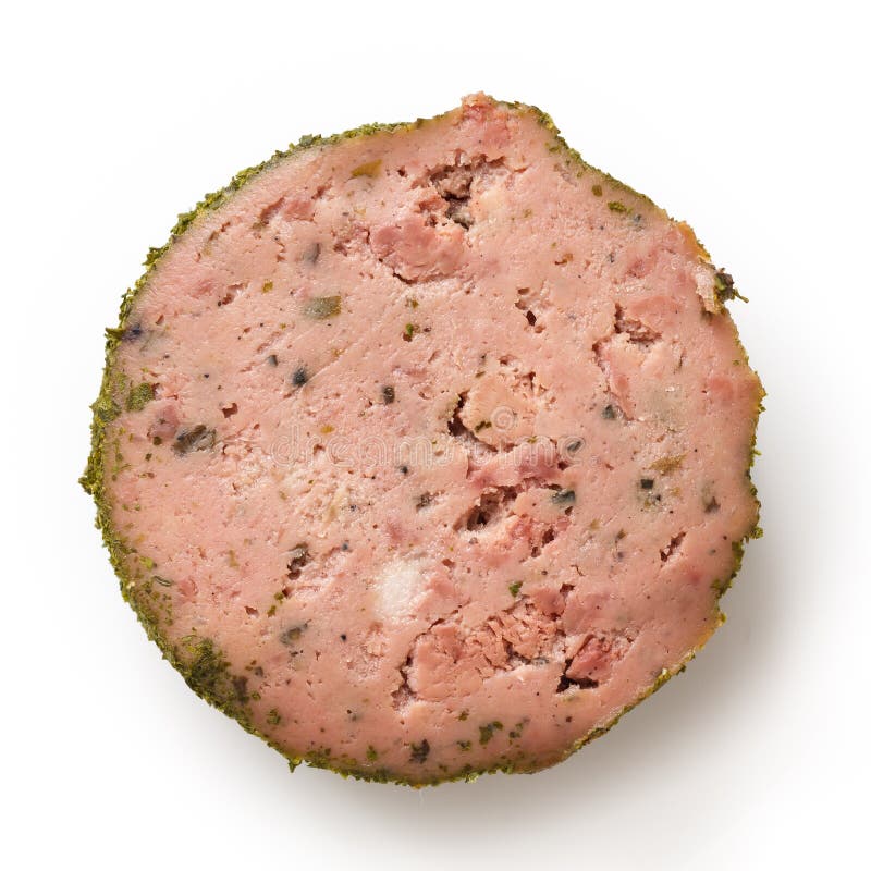 Round Herb Crusted Rough Pate with Baked Meat. Stock Image - Image of ...