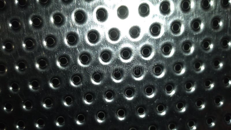 Round holes in metal stock image. Image of metal, flooring - 214768989