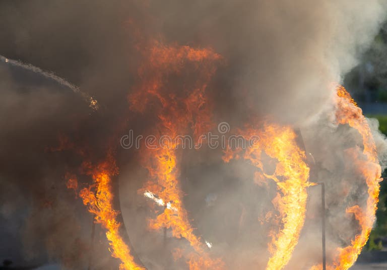 Round hoop of fire flame stock image. Image of warm - 288189575