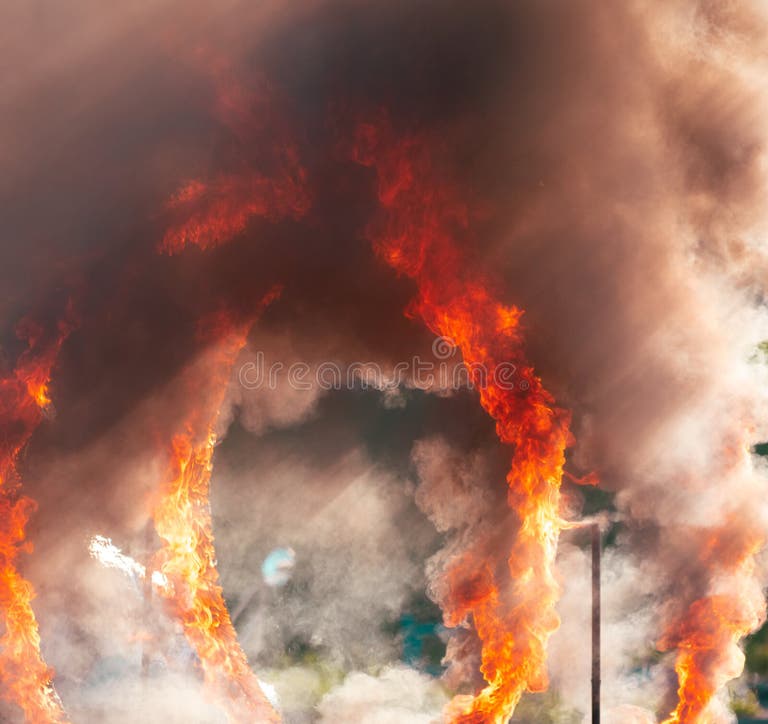 Round hoop of fire flame stock photo. Image of consuming - 289717184