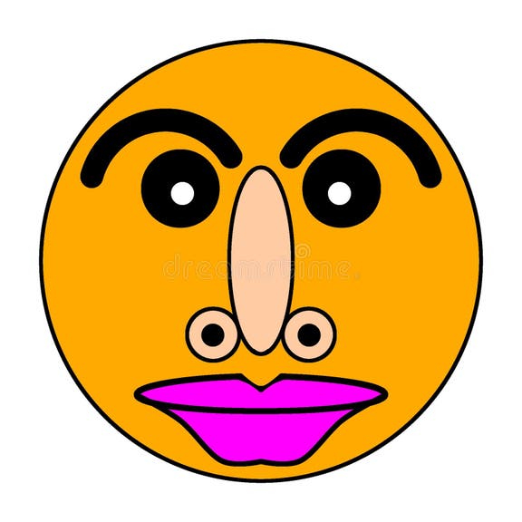 Round human face character stock illustration. Illustration of font ...