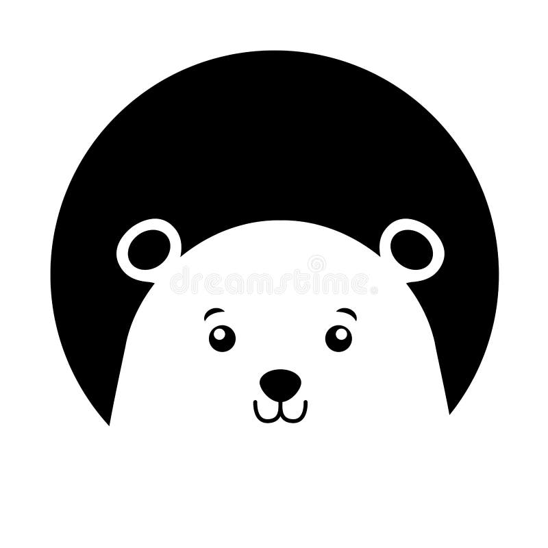 Round icon bear face stock vector. Illustration of grizzly - 93409229
