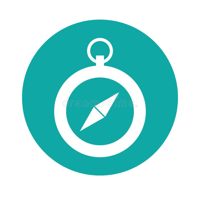 Round icon cute compass stock vector. Illustration of east - 94122710