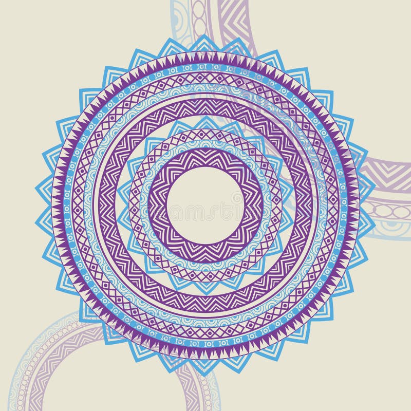 Round Icon Decorative Emblem Cartoon Stock Vector - Illustration of ...